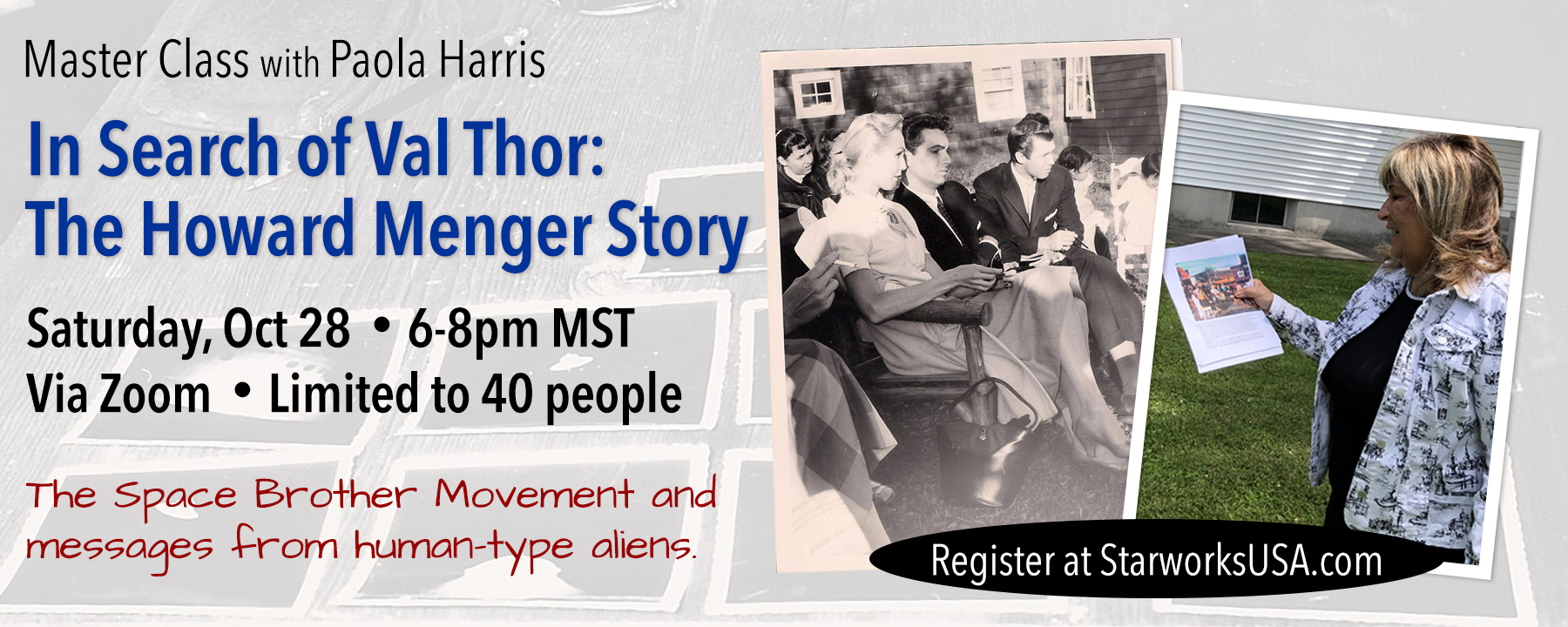 Master Class: In Search of Val Thor, The Howard Menger Story - StarworksUSA