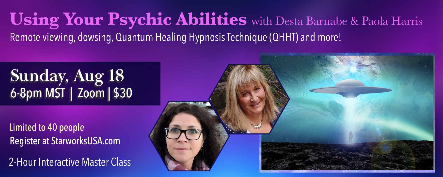 Master Class: Using Your Psychic Abilities - StarworksUSA