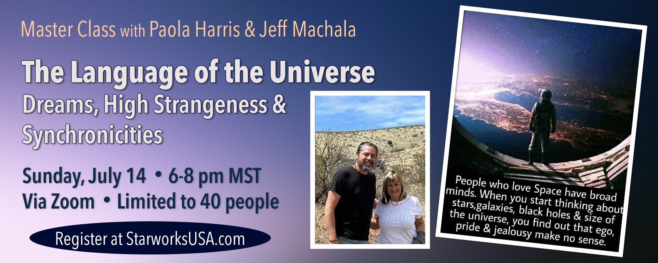 Master Class: The Language of the Universe: Dreams, High Strangeness ...