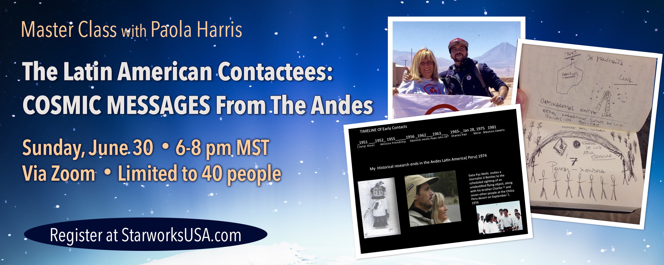 Master Class: The Latin American Contactees: COSMIC MESSAGES From The Andes - StarworksUSA